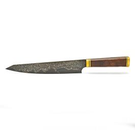 Sharp Edge Peet Bronkhorst Kiritsuke San Mai Damascus Chef's Knife w ...