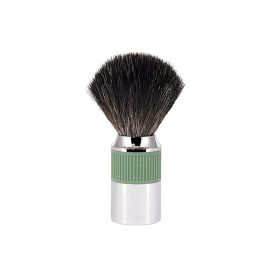 Sharp Edge Muhle NEO Shaving Brush Black Fibre w/Sage Green & Chrome Handle