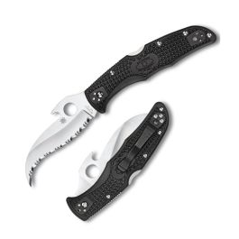 Sharp Edge Spyderco Matriarch 2 Black FRN Handle w/EmersonOpener ...