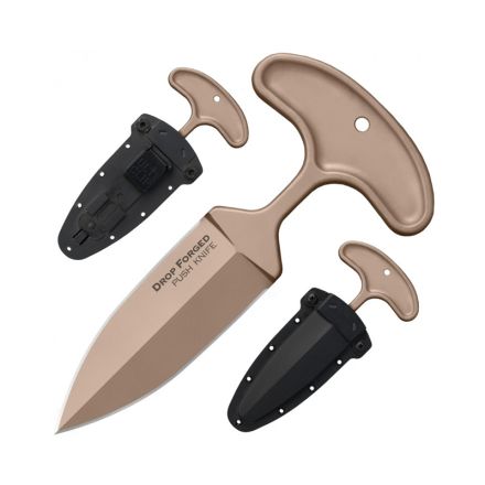 Sharp Edge Cold Steel Drop Forged Push Dagger - Tan